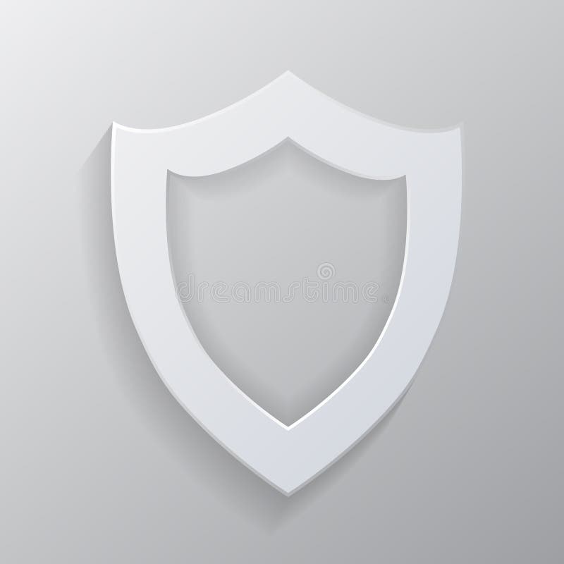 Escudo vacío del metal ilustración del vector. Ilustración de ayuda ...