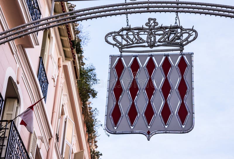 Escudo Principal Monaco Y Monte Carlo Imagen editorial - Imagen de ...