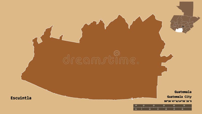Escuintla, Department of Guatemala, Zoomed. Pattern Stock Illustration ...