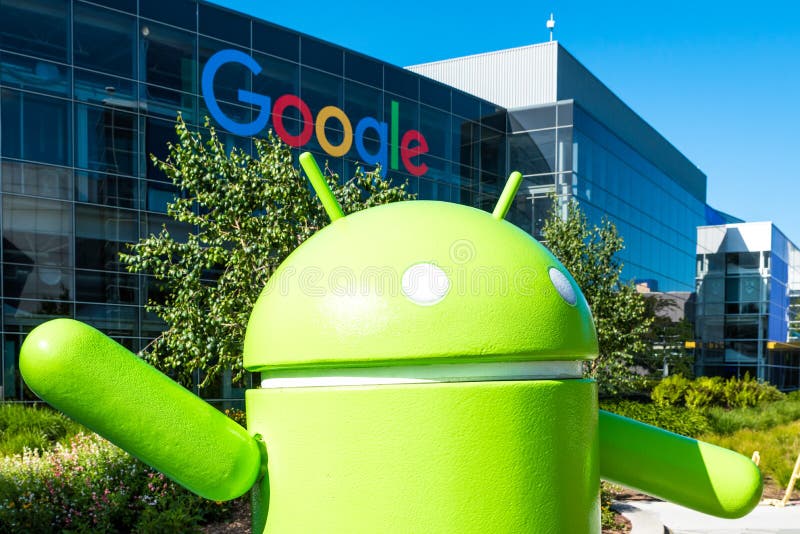 Escultura De Android Em Googleplex - Google Sedia Em Califor Foto ...