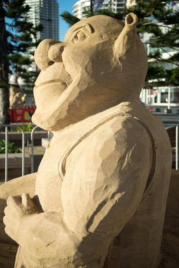 Escultura De La Arena De Shrek Imagen editorial - Imagen de visualizado ...