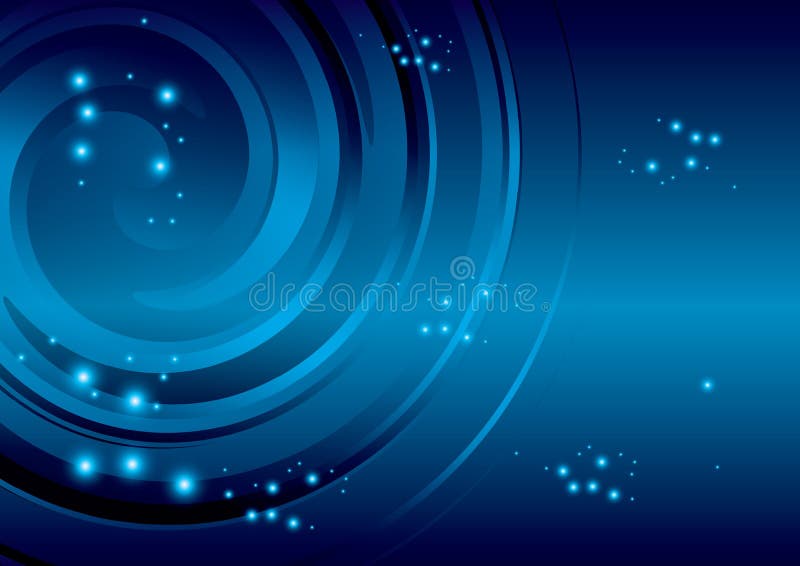 Escuro - Fundo Azul Com Espiral Da Abstração Ilustração do Vetor ...