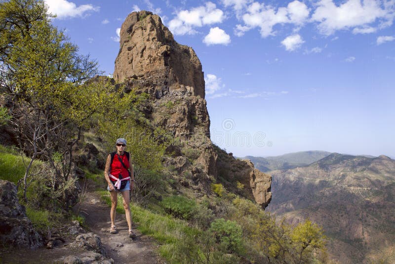 Escursione Del Gran Canaria Fotografia Stock - Immagine di hiking ...