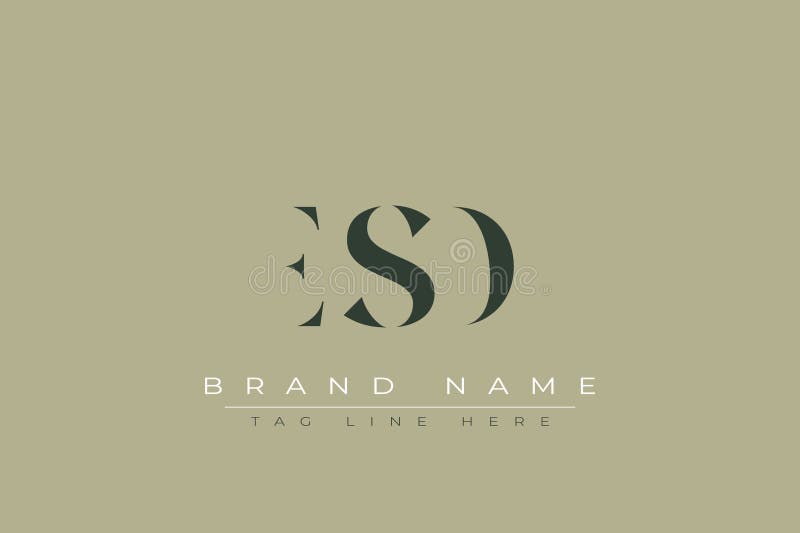 ESD Abstract Letter Logo Design Stock Vector - Illustration of icon ...
