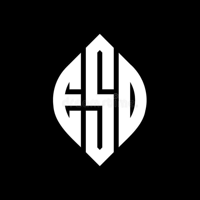 ESD Circle Letter Logo Design with Circle and Ellipse Shape. ESD ...