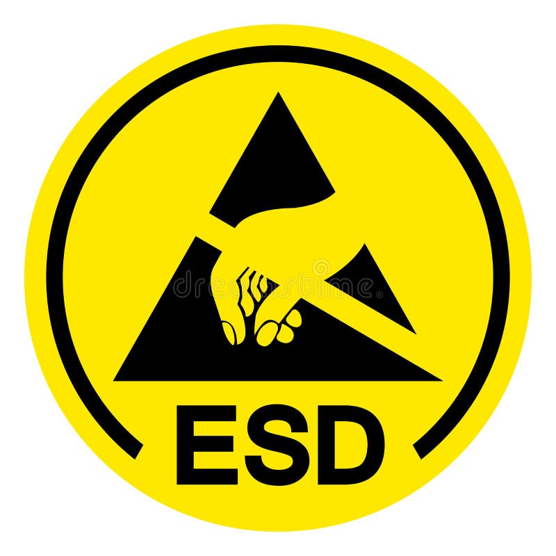 ESD Protective Area Symbol Sign, Vector Illustration, Isolated on White ...