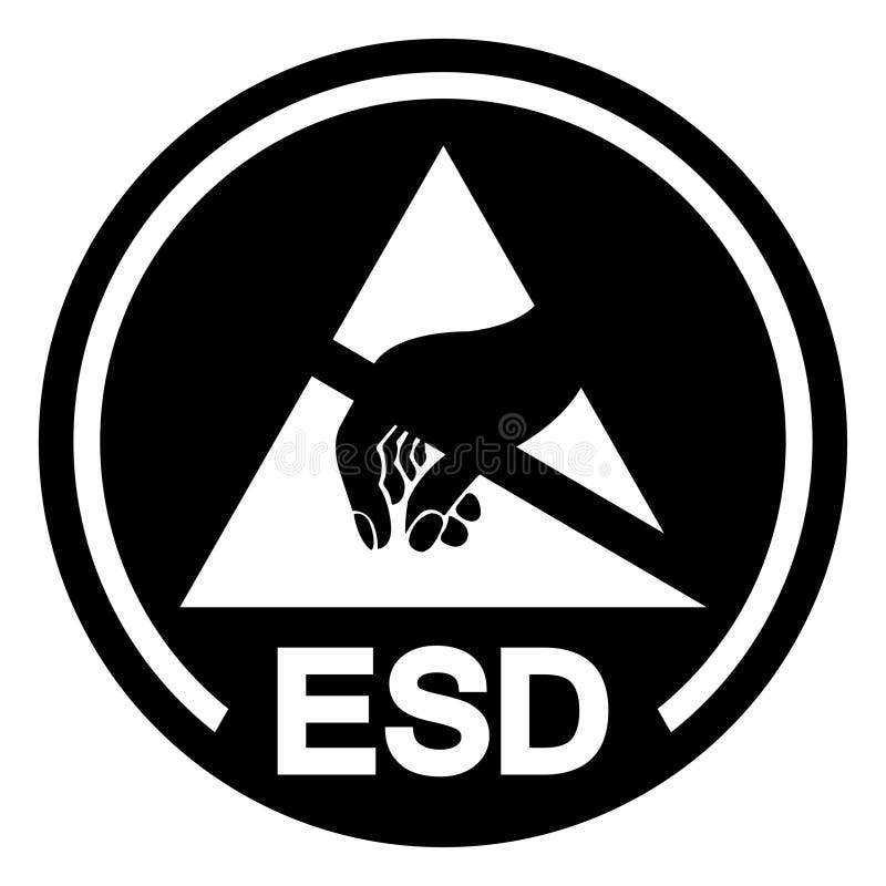 ESD Protective Area Symbol Sign, Vector Illustration, Isolated on White ...