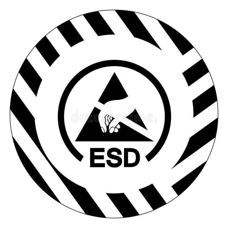 ESD Protective Area Symbol Sign, Vector Illustration, Isolated on White ...