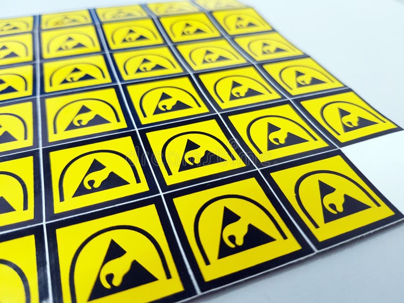 ESD Symbol Label without Texture for Electrostatic Sensitive De Stock ...