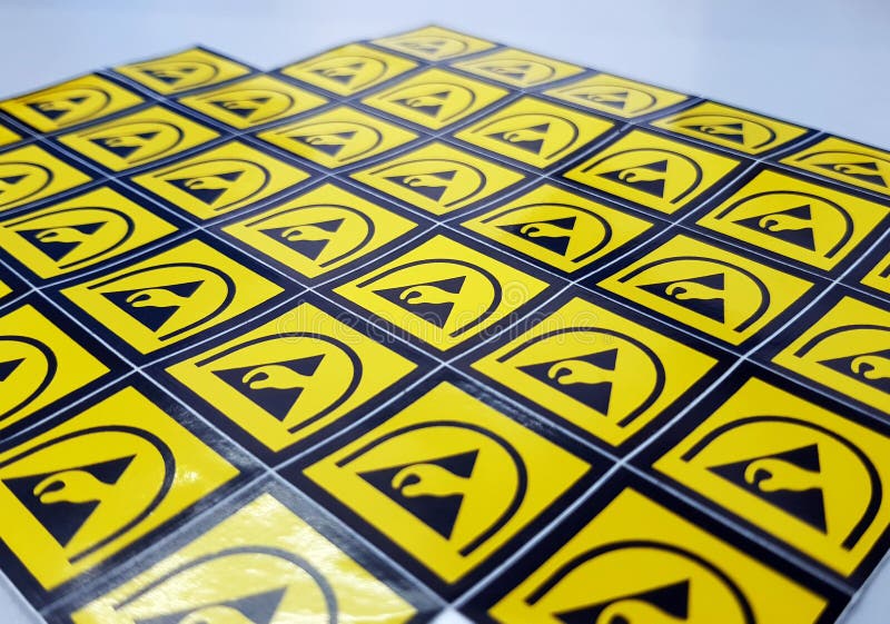 ESD Symbol Label without Texture for Electrostatic Sensitive De Stock ...