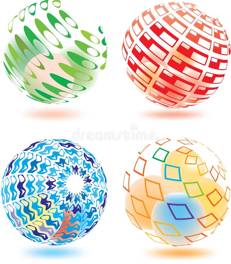 Sistema Del Vector De La Esfera Ilustración del Vector - Ilustración de ...