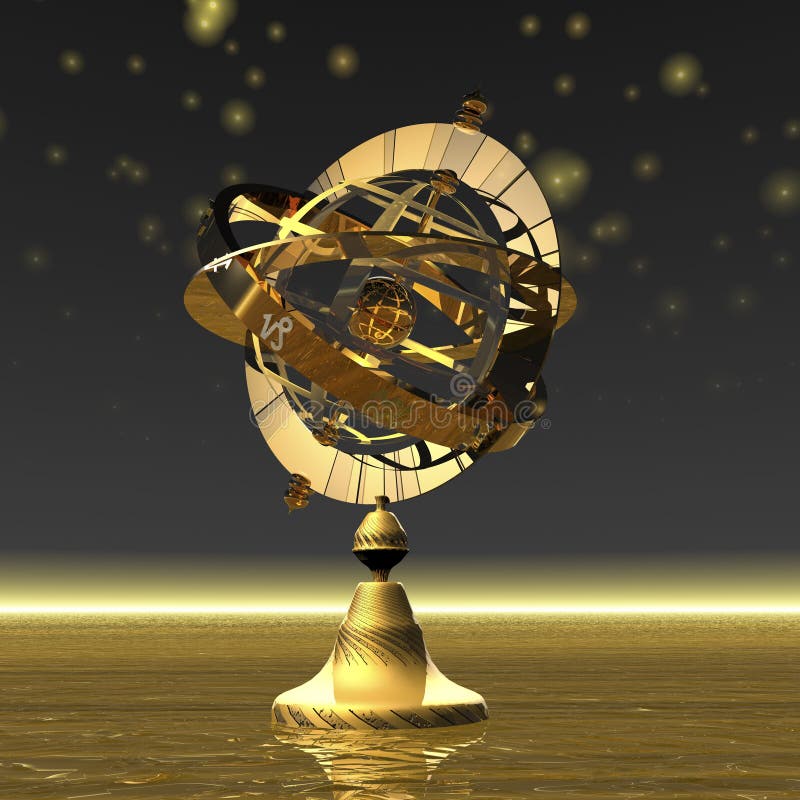 Esfera armilar stock de ilustración. Ilustración de global - 36293179