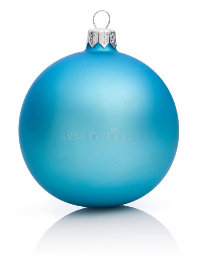 Esfera Azul Do Natal Isolada No Branco Foto de Stock - Imagem de ...
