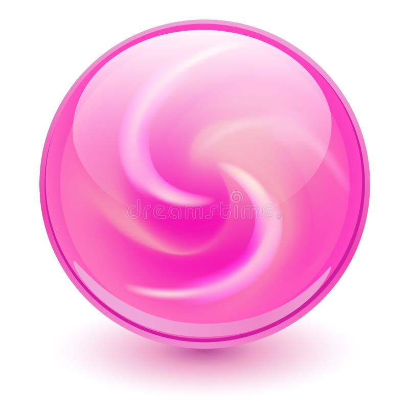 Esfera Rosa Icono Brillante 3d Ilustración del Vector - Ilustración de ...