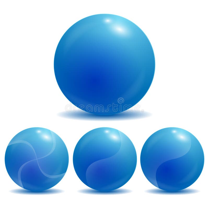 Esferas azules ilustración del vector. Ilustración de brillante - 38337000