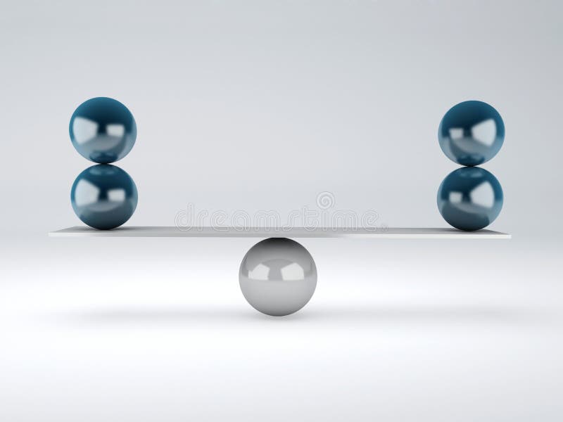 Símbolo Del Equilibrio De Fuerzas Donde La Ventaja Es Obtenida Por La ...