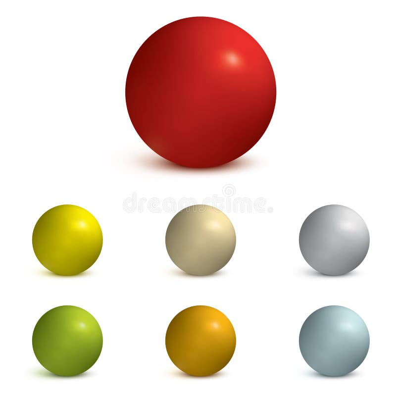 Esferas coloreadas ilustración del vector. Ilustración de multicolor ...