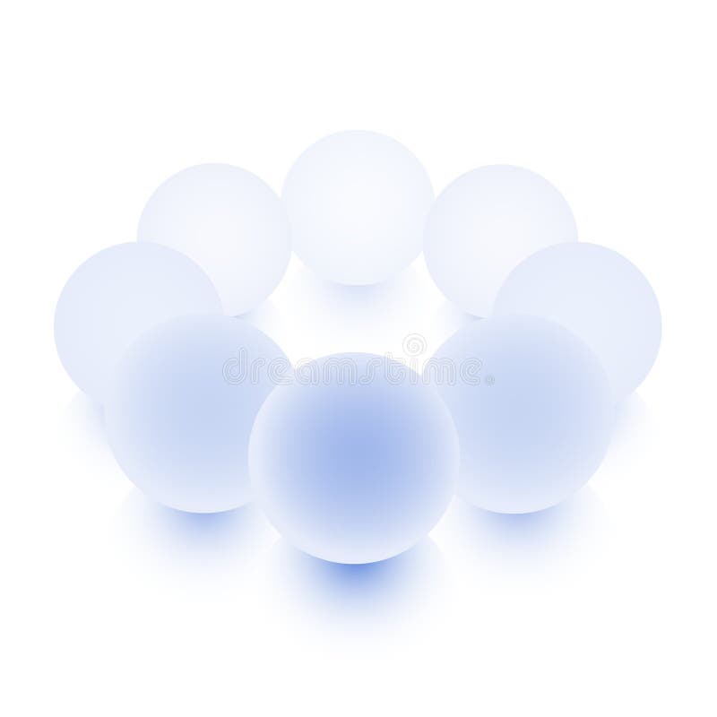 Esferas de cristal azules ilustración del vector. Ilustración de esfera ...