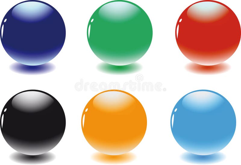 Esferas 3d ilustración del vector. Ilustración de fresco - 7338926