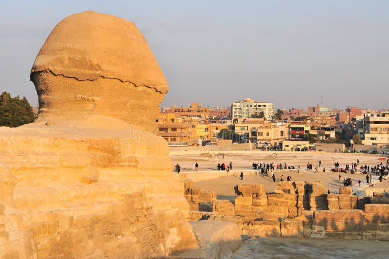 A Esfinge De Giza - Cairo, Egito Fotografia Editorial - Imagem de pedra ...