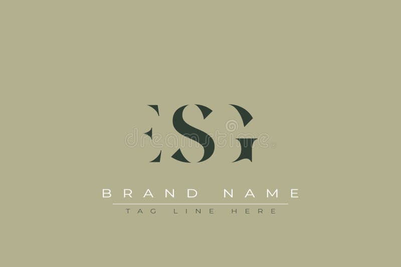 ESG Abstract Letter Logo Design Stock Vector - Illustration of vector ...