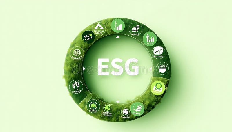 ESG Circular Chart: Eco-Friendly Green Design Visualization Stock ...