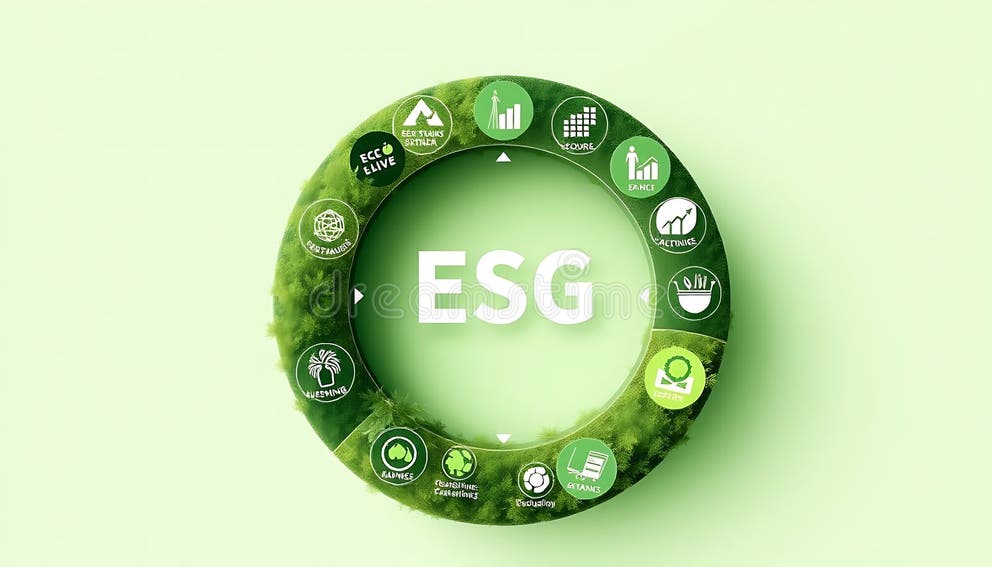 ESG Circular Chart: Eco-Friendly Green Design Visualization Stock ...