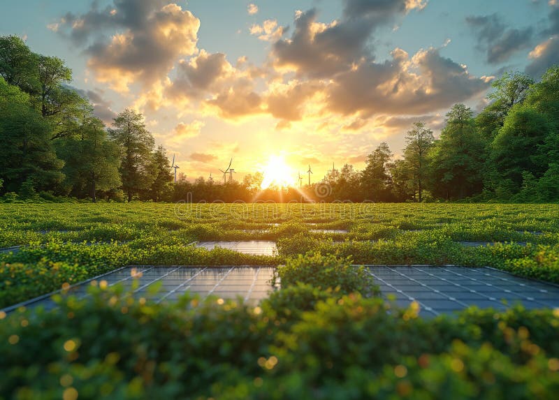 Solar panels in the nature stock image. Image of clean - 16130257