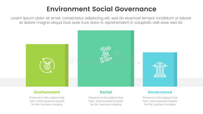 Esg Environmental Social and Governance Infographic 3 Point Stage ...