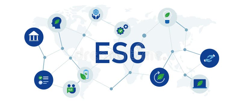 ESG Environmental Social Governance Interconnected Technology Icon ...