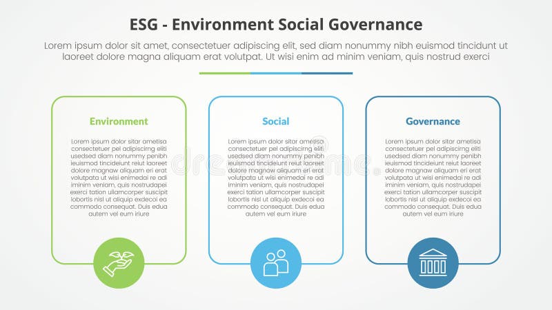 ESG Frameworks Infographic Concept for Slide Presentation with Big Box ...
