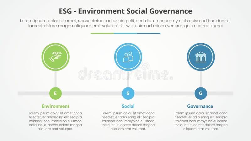 ESG Frameworks Infographic Concept for Slide Presentation with Big ...