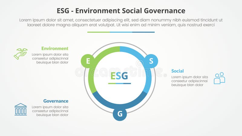 ESG Frameworks Infographic Concept for Slide Presentation with Big ...