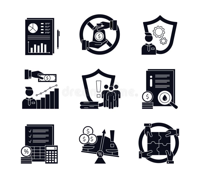 ESG Governance Concepts, Icons Set. Vector Illustration Isolated on a ...