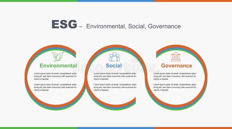 ESG Infographic Slide for Web and Print Stock Vector - Illustration of ...