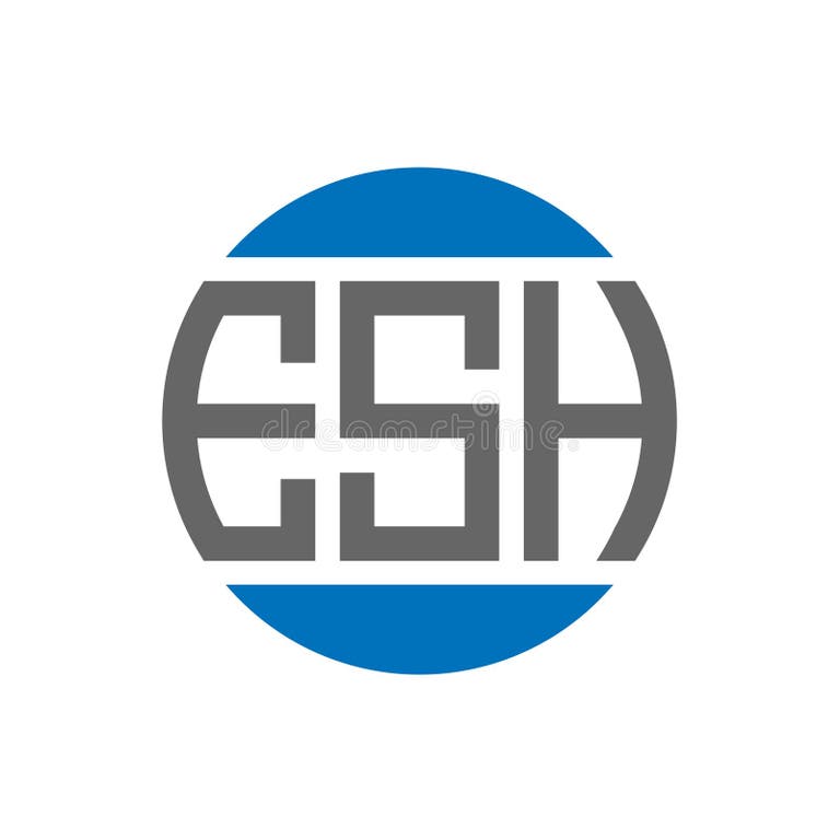 ESH Letter Logo Design on White Background. ESH Creative Initials ...