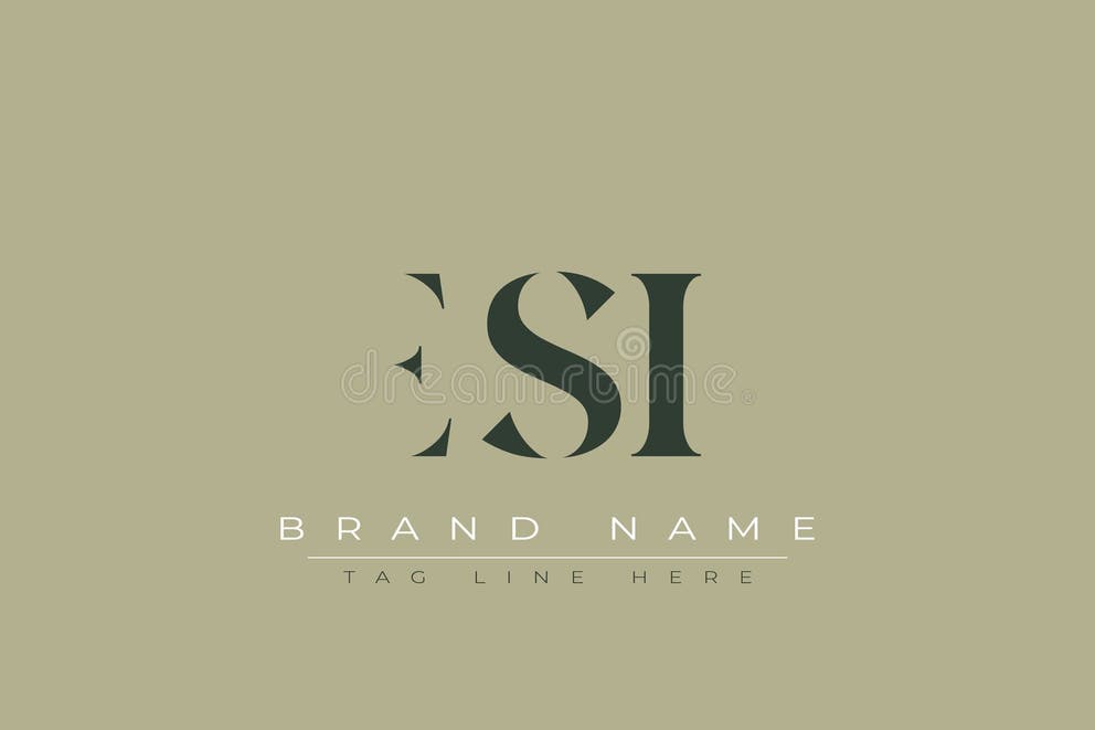 ESI Abstract Letter Logo Design Stock Vector - Illustration of sign ...