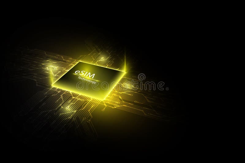 ESIM Card Chip Sign. Embedded SIM Concept Stock Vector - Illustration ...