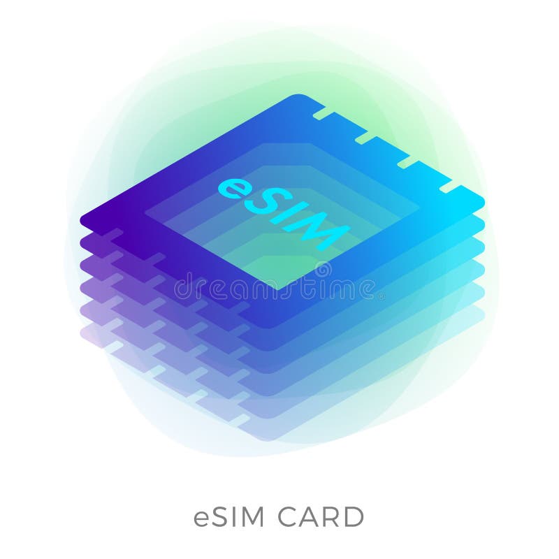 ESIM Chip Sign Flat Vector Icon. Embedded-SIM Card Isometric Mobile ... ESIM Chip Sign Flat Vector Icon. Embedded-SIM Card Isometric Mobile ...