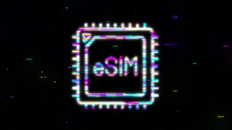 ESIM Embedded SIM Card Icon Symbol Concept. New Chip Mobile Cellular ...