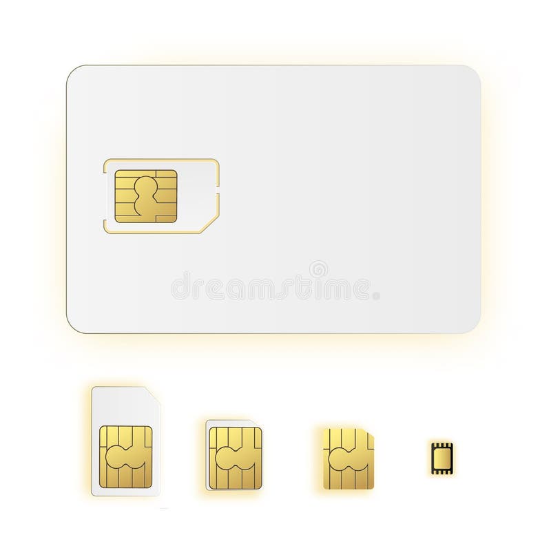 ESIM Embedded SIM Card Icon Symbol Concept. New Chip Mobile Cellular ...