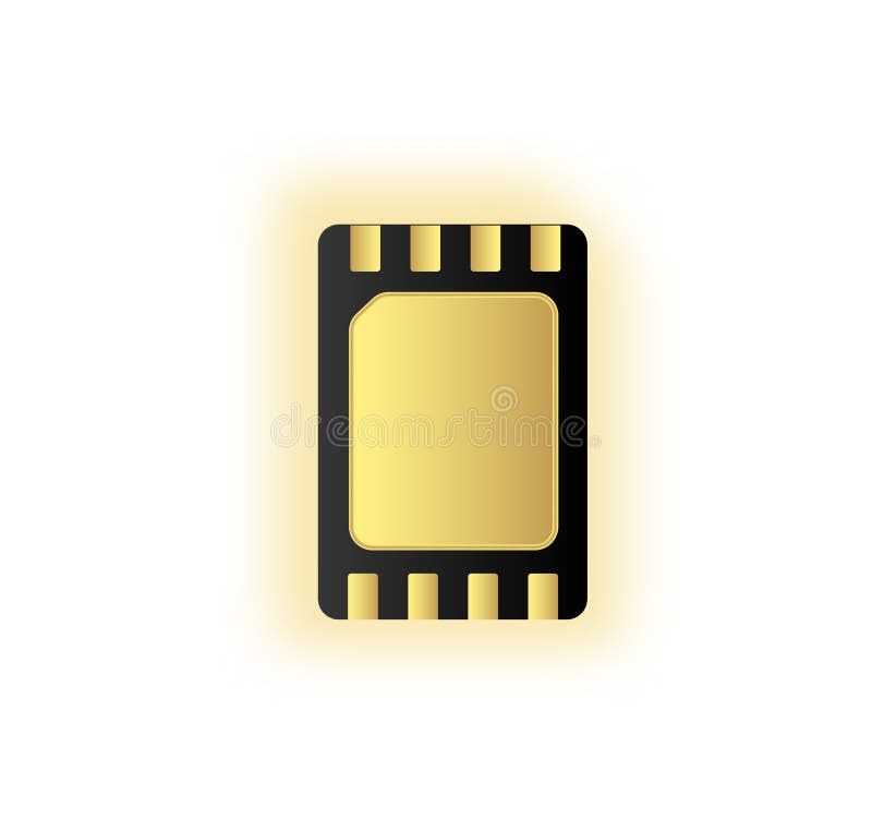 ESIM Embedded SIM Card Icon Symbol Concept. New Chip Mobile Cellular ...
