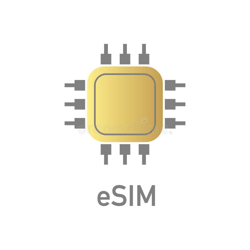 ESIM Modern and Tetechnology of Future. Embedded SIM Card Icon Symbol ...