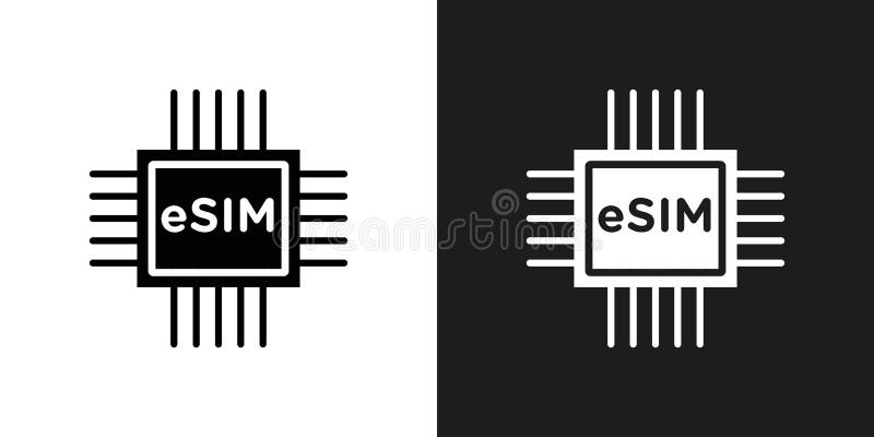 ESIM icon logo set vector stock vector. Illustration of operator ...