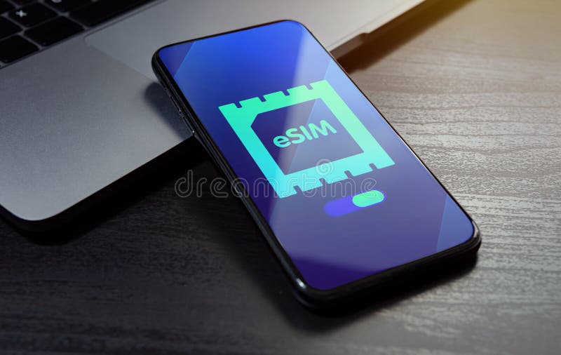 ESIM Technology Concept. Embedded SIM Electronic Phone Sim Card ...