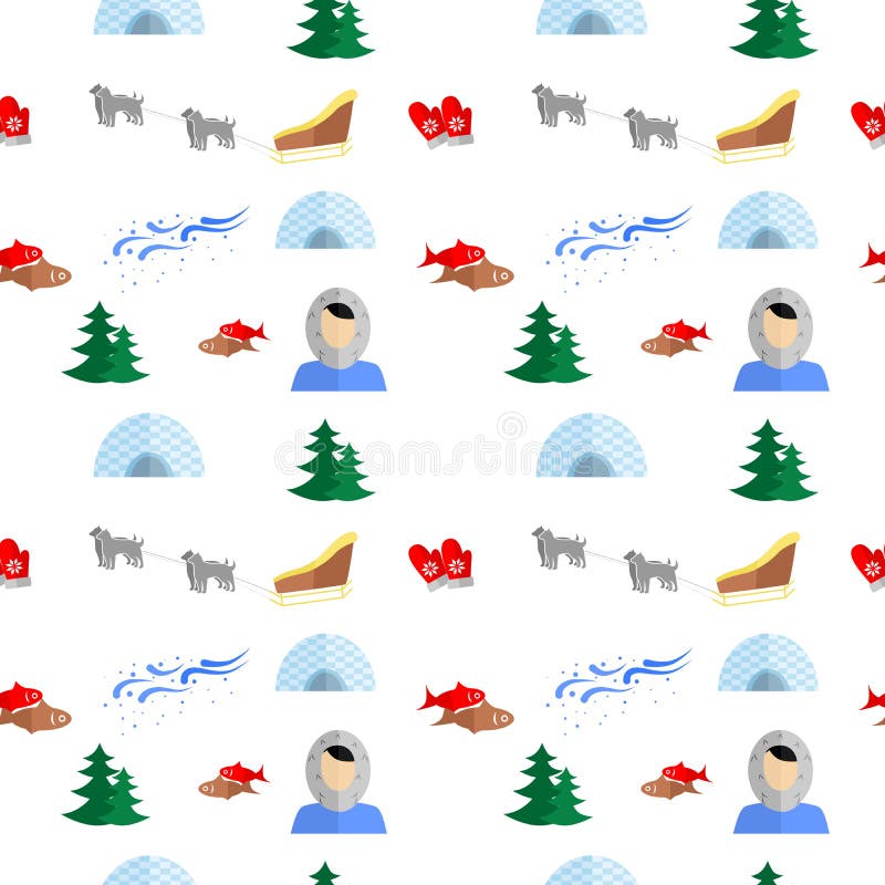 The Eskimo set stock vector. Illustration of tour, black - 92306423