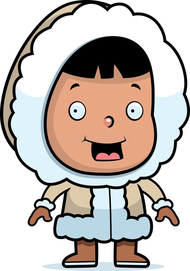 Eskimo Child stock vector. Illustration of cartoon, winter - 9752751