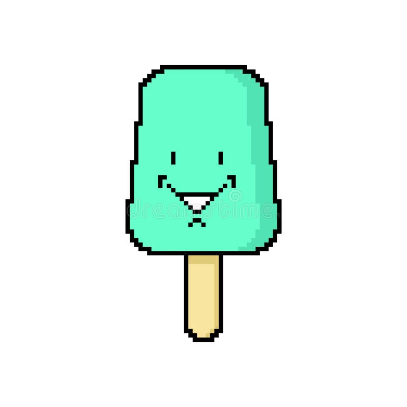 Ice Cream Pixel Art. 8 Bit Icecream Vector Illustration Stock Vector ...