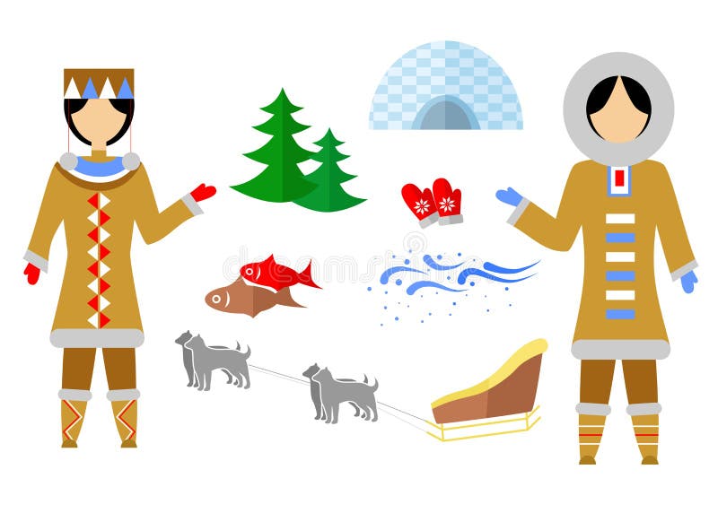 The Eskimo set stock vector. Illustration of tour, black - 92306423