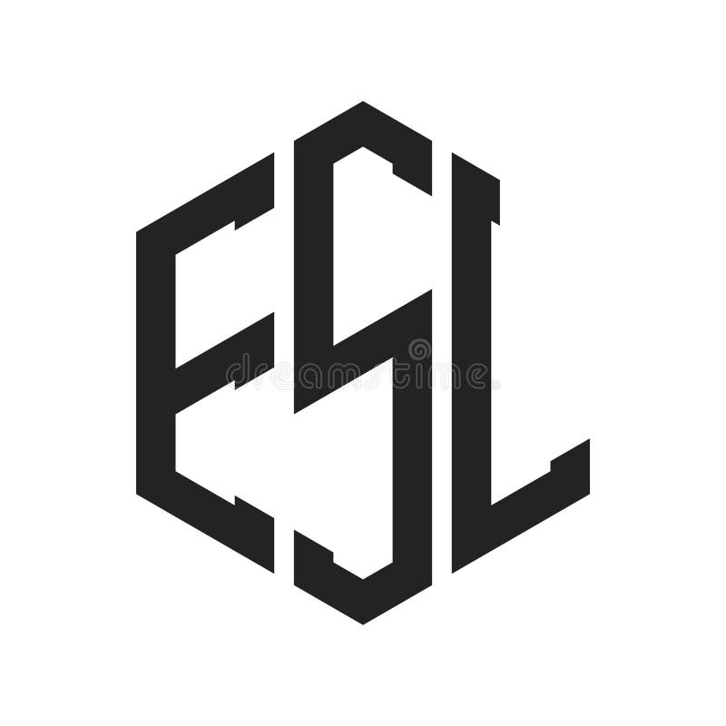 ESL Logo Design. Initial Letter ESL Monogram Logo Using Hexagon Shape ...